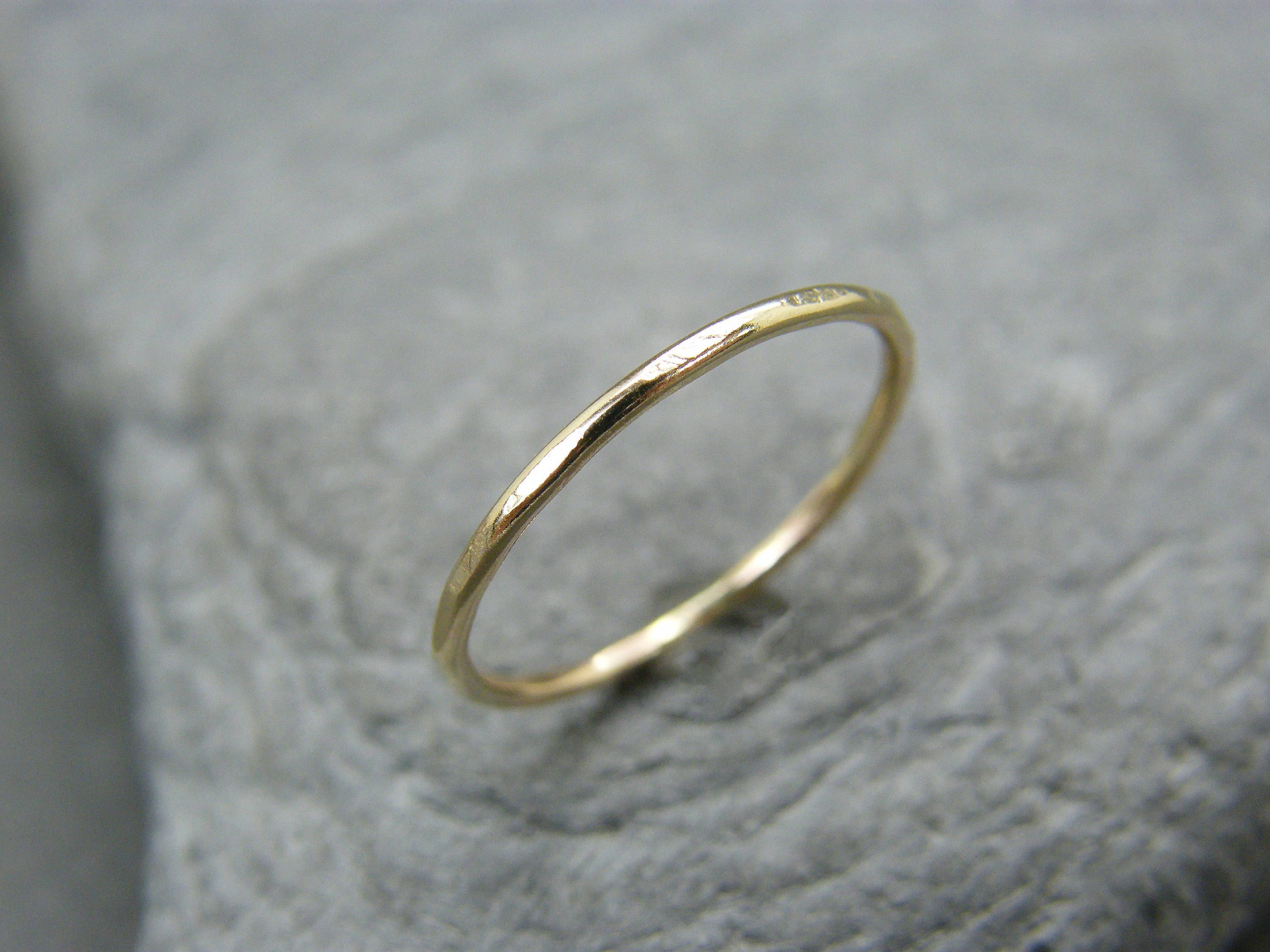 9ct Gold Stacking Ring 9ct Gold Ring Hammered Stacking - Etsy Australia