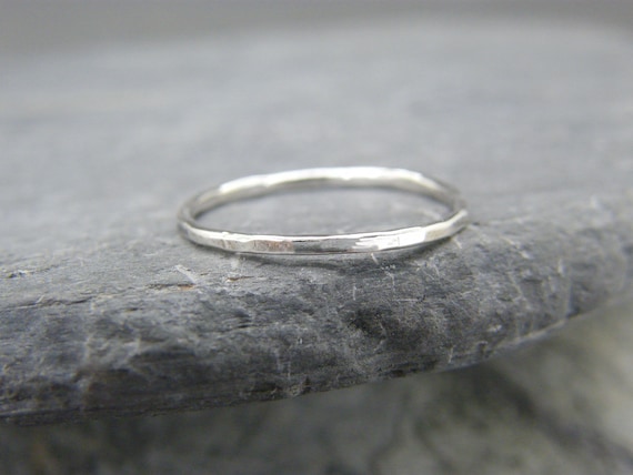Skinny rings Sterling silver skinny ring Stacking ring | Etsy