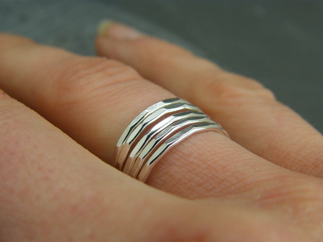 Skinny Rings ~ Sterling Silver Skinny Ring ~ Stacking Ring ~ Stacking ...