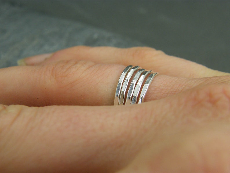 Skinny Rings Sterling Silver Skinny Ring Stacking Ring - Etsy