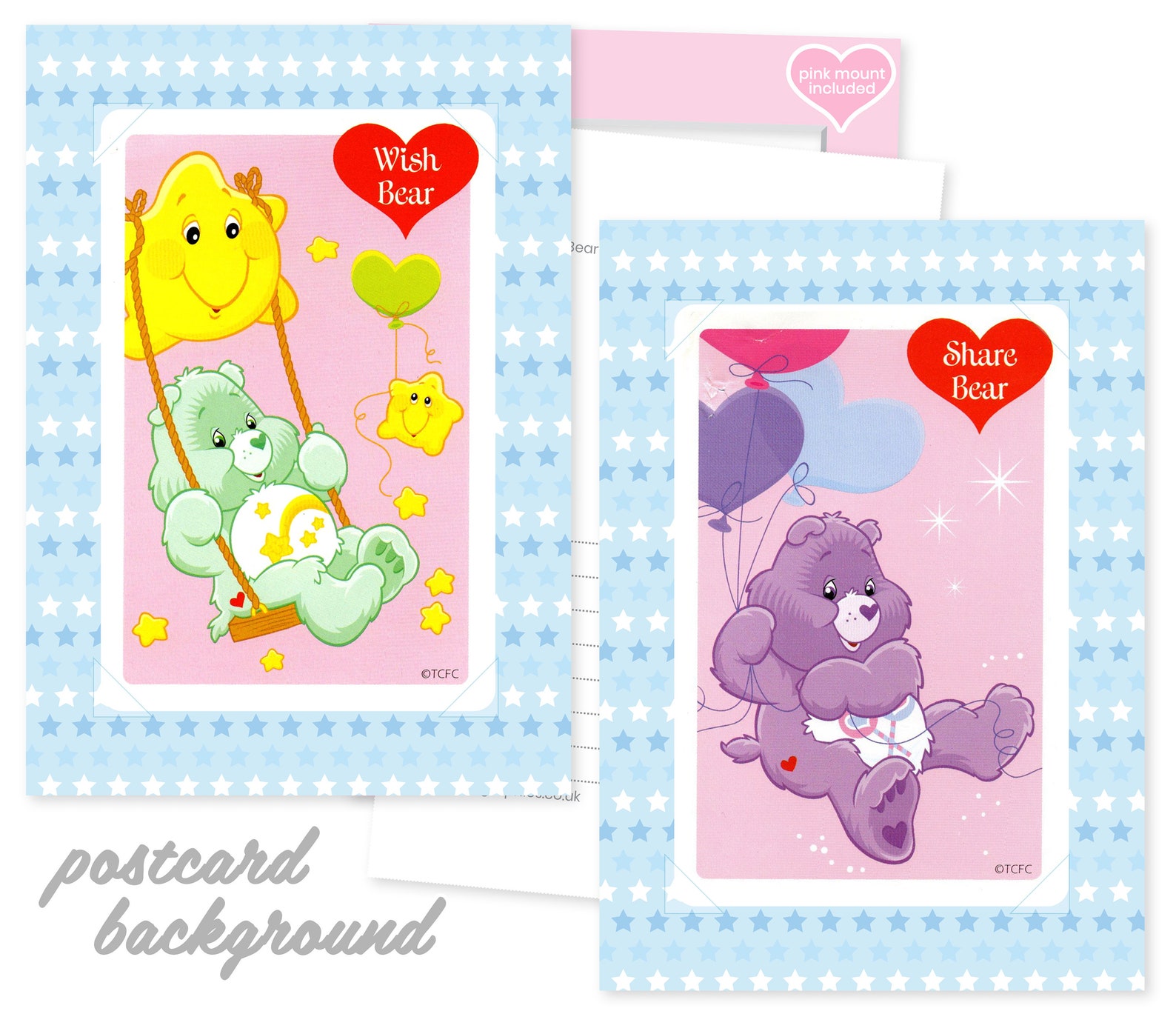 Vintage Care Bears Mounted Cards 6x4in for Frame & Postcards | Etsy