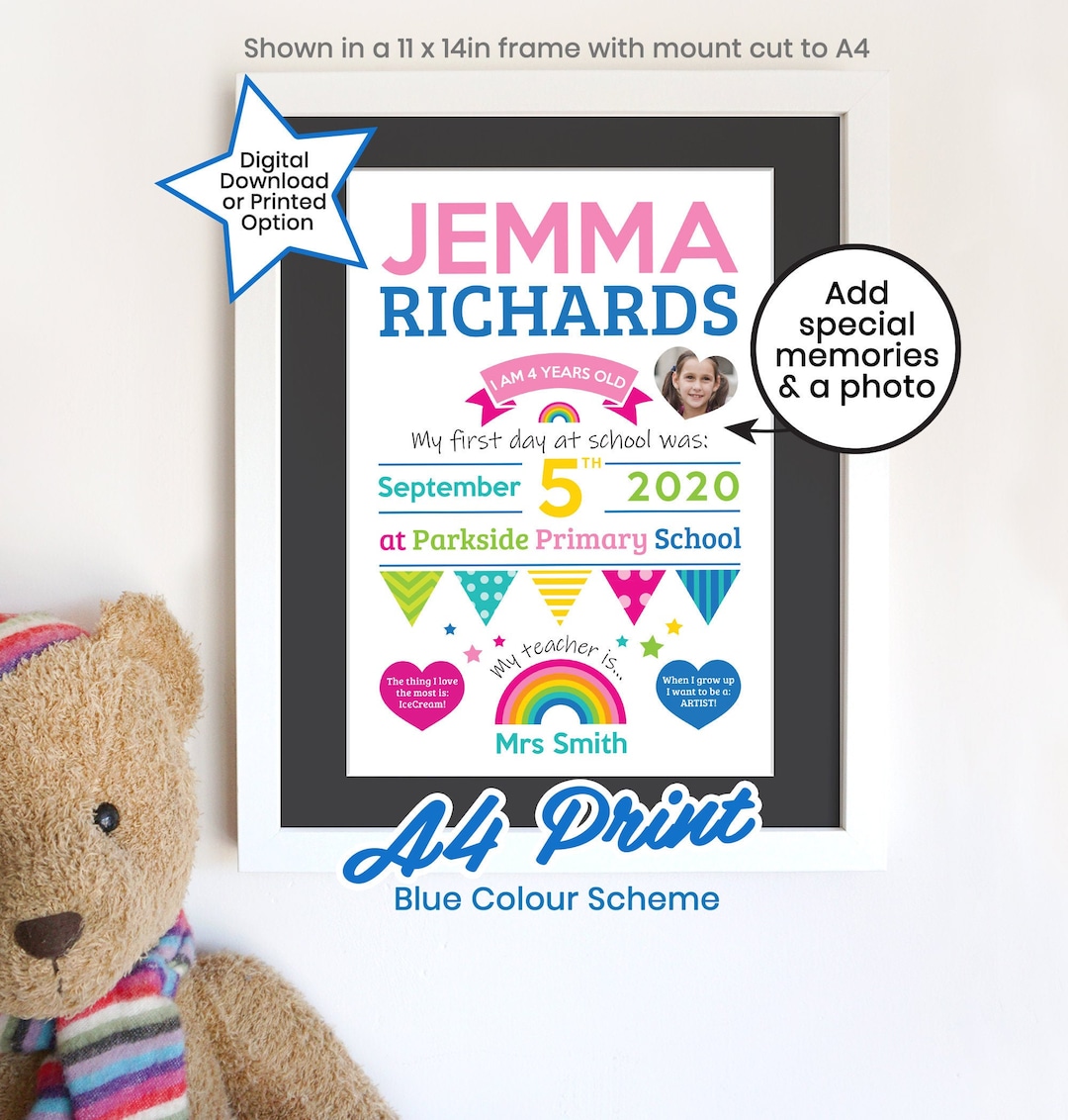 Back to School, First Day of School, Special Memories, Keepsake Digital ...