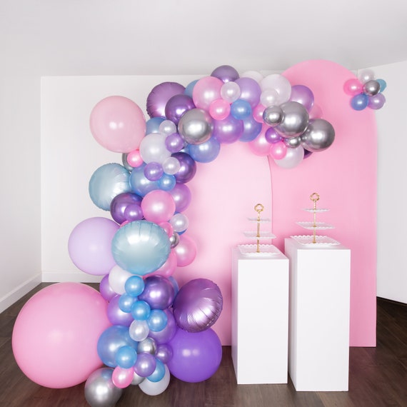 16-Foot Ice Princess Balloons for Birthday Party DIY Blue, Silver ...