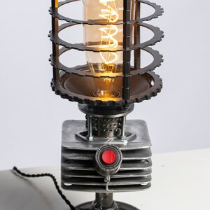 Steampunk Lamp Industrial Design Vintage Lighting Upcycled Scrap Art ...