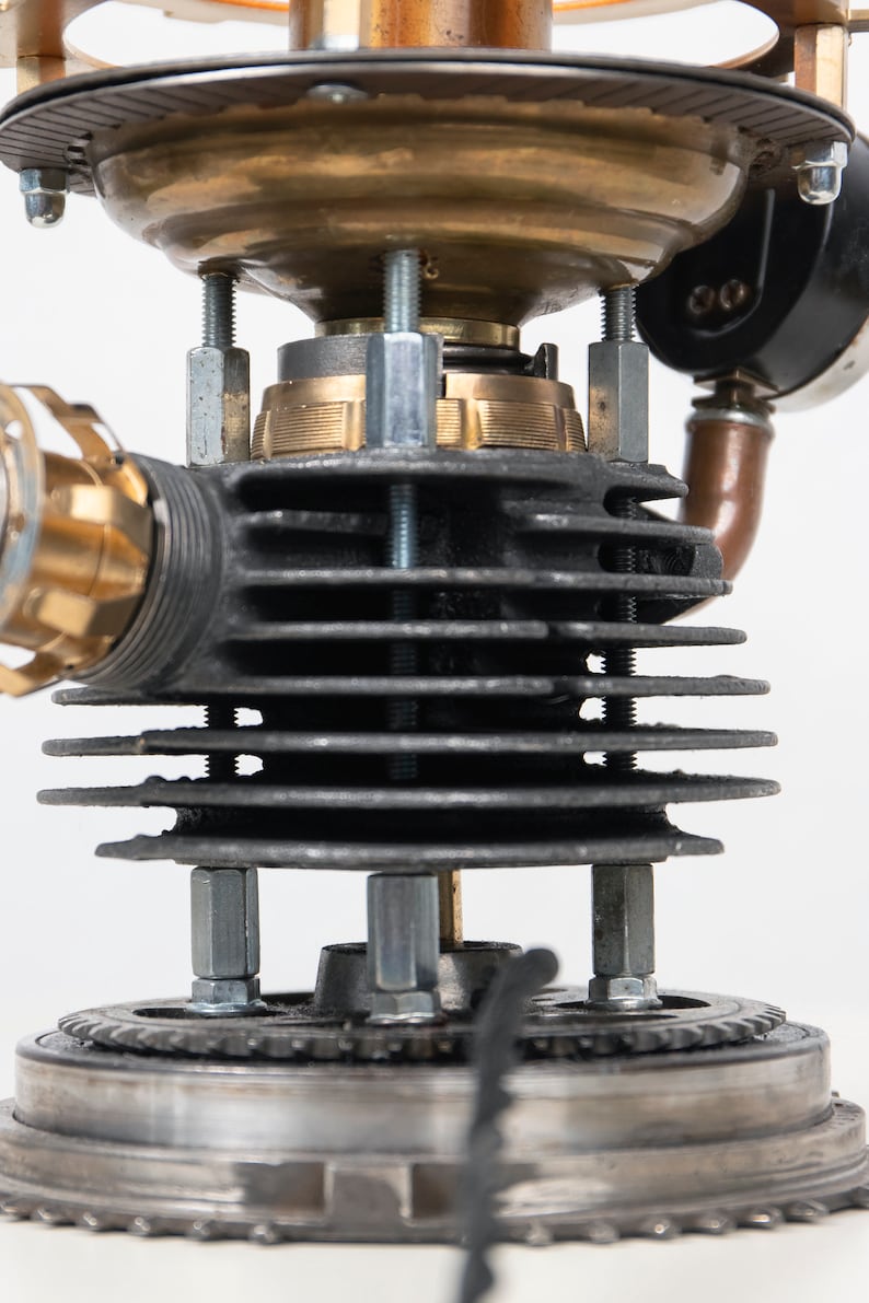 Steampunk Lamp Industrial Design Vintage Lighting Upcycled Scrap Art ...