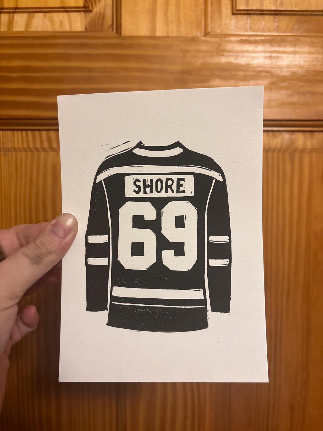 Shore #69 Jersey Linocut Block Print | Shoresy Letterkenny Inspired Art ...