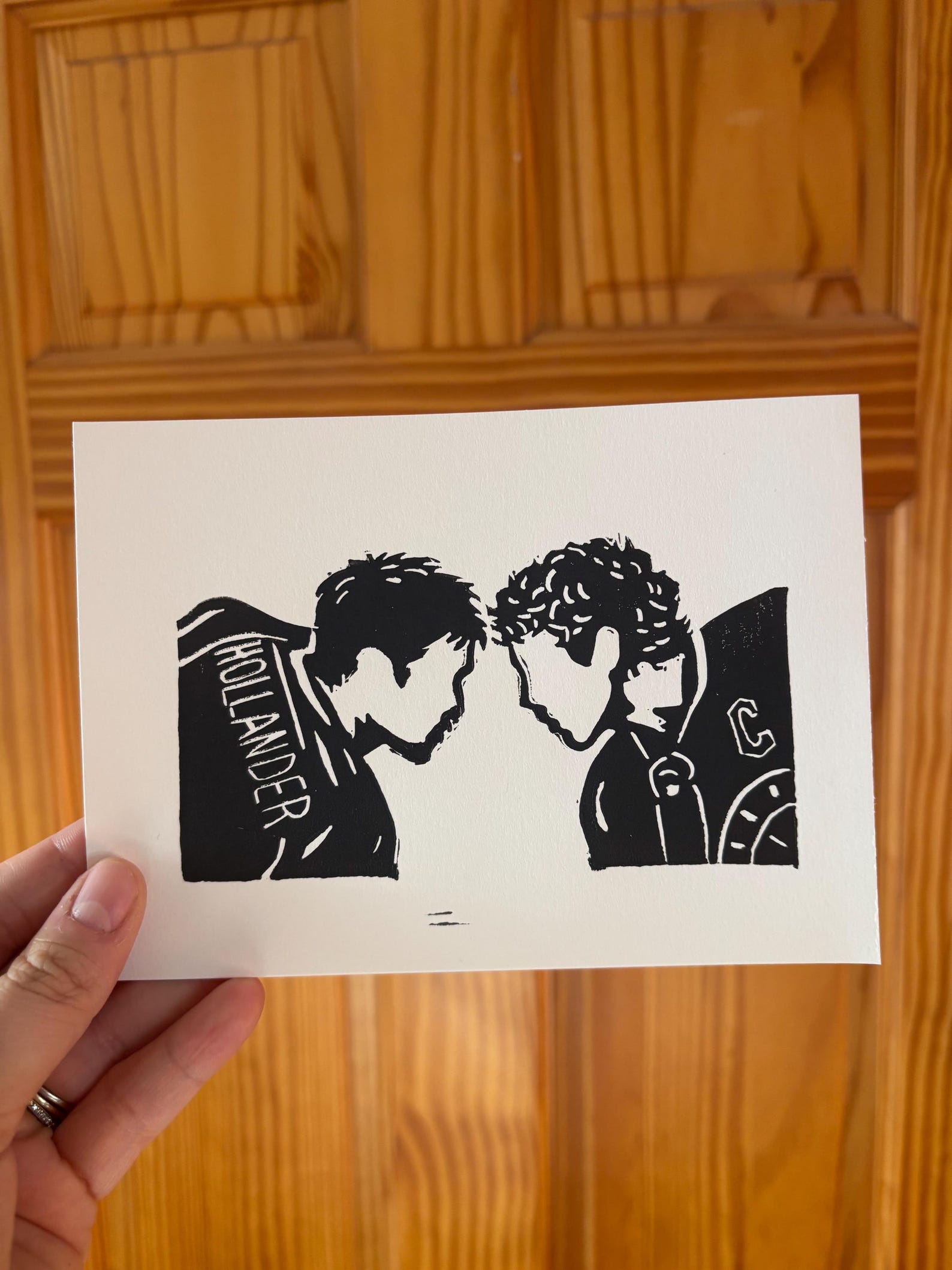 Face off Linocut Print | Heated Rivalry Inspired Art | Shane Hollander ...