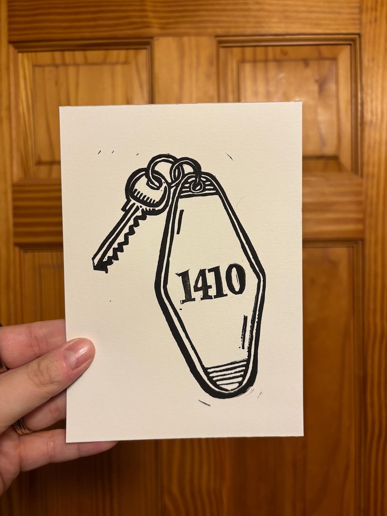 Hotel Room Key Linocut Set | Heated Rivalry Block Print Art | Shane ...