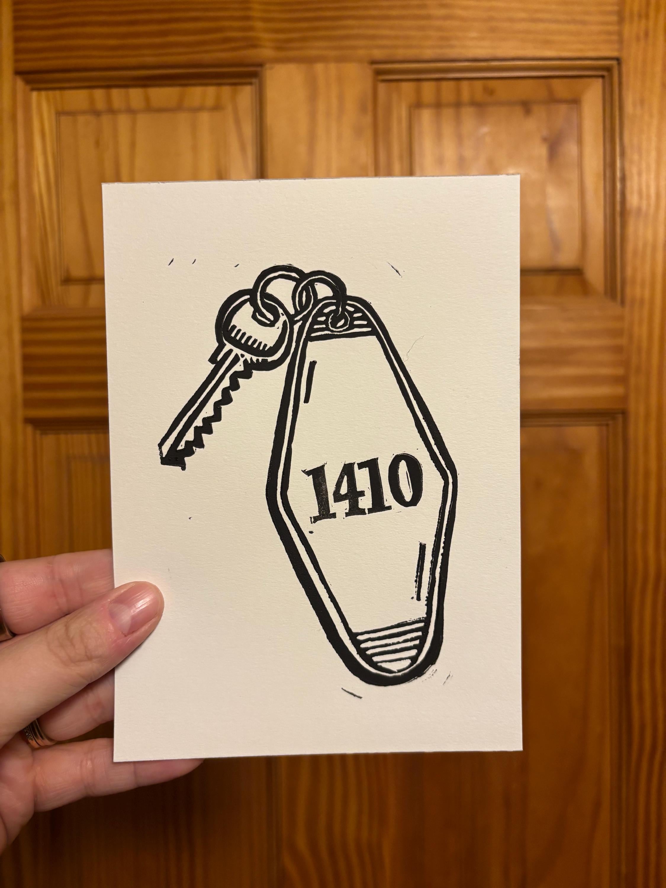 Hotel Room Key Linocut Set | Heated Rivalry Block Print Art | Shane ...