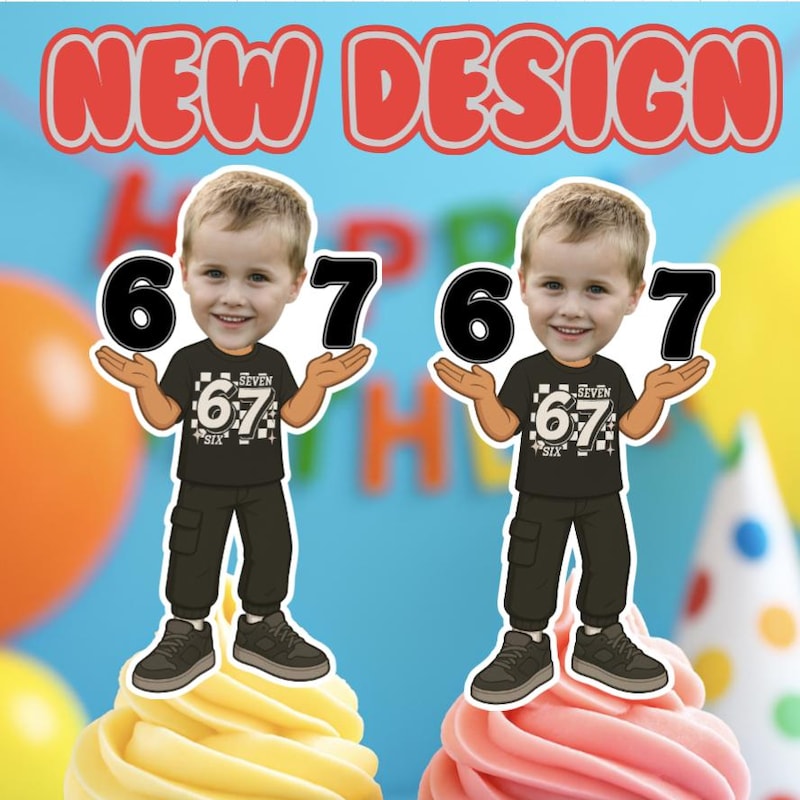 6 7 Cake Decorations - Etsy