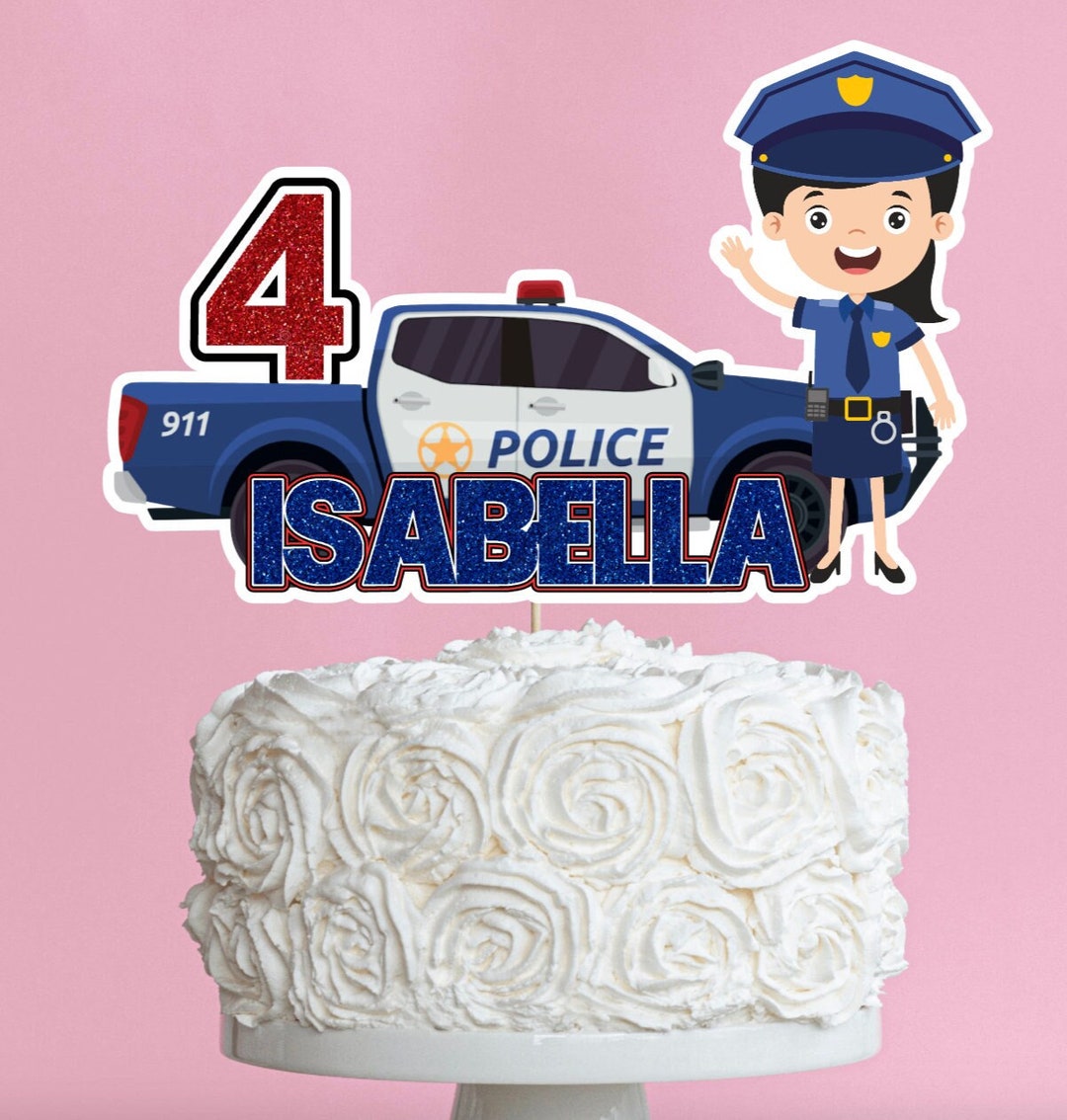 Police Female Officer Cake Topper Heroes READY TO USE - Etsy