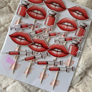 Botox and Fillers Cupcake Toppers Cake Birthday Plastic Ready to Use - Etsy