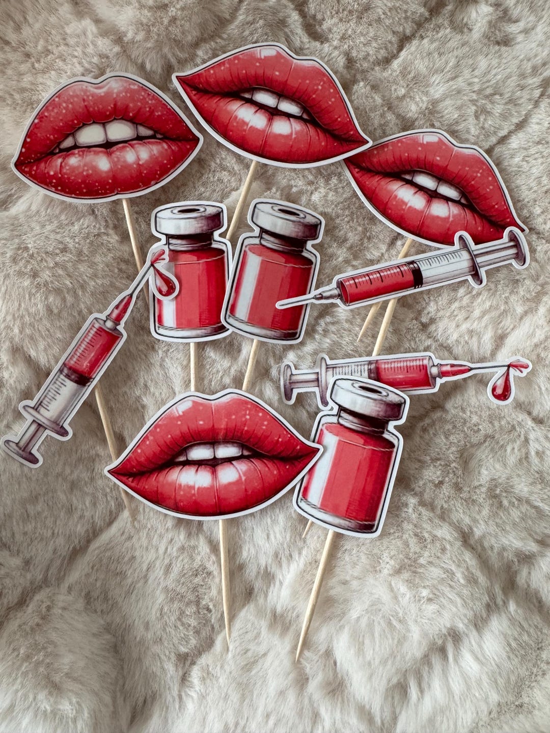 Botox and Fillers Cupcake Toppers Cake Birthday Plastic Ready to Use - Etsy