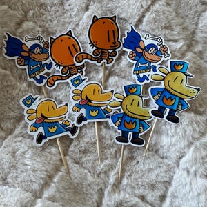 Dogman Cupcake Toppers Birthday Customized Face - Etsy