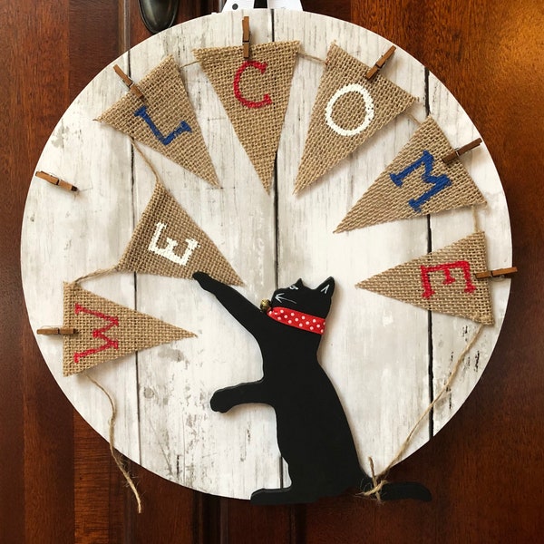 Burlap Welcome Sign - Etsy