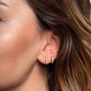 Mini Huggie Hoop Earrings Tiny Gold Hoops Small Hoop | Etsy