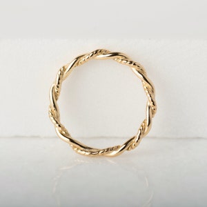 Braid Ring - Dainty Gold Ring - Stacking Ring - Minimalist Ring - Stackable Ring - Dainty Ring ...