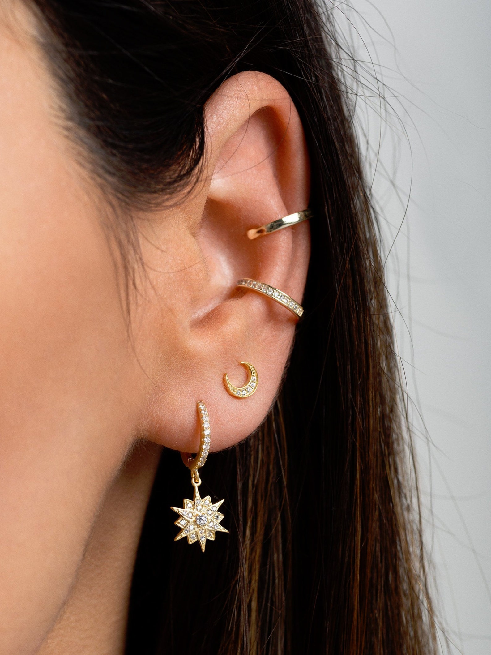 Conch Cz Ear Cuff Dainty Cuff Ear Cuff Gold Conch - Etsy
