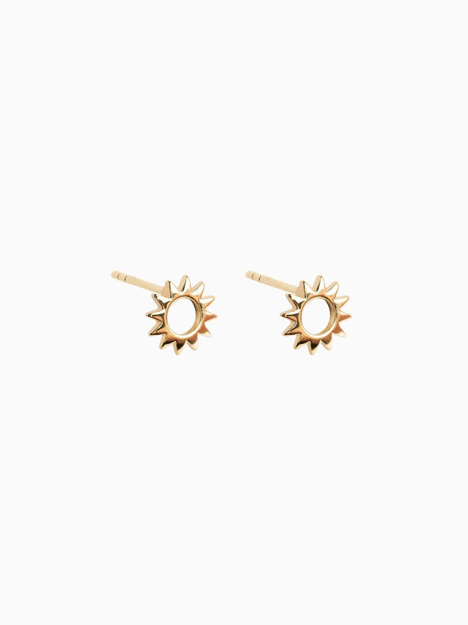 Sun Studs - Sun Stud Earrings - Tiny Gold Studs - Dainty Gold Earrings ...