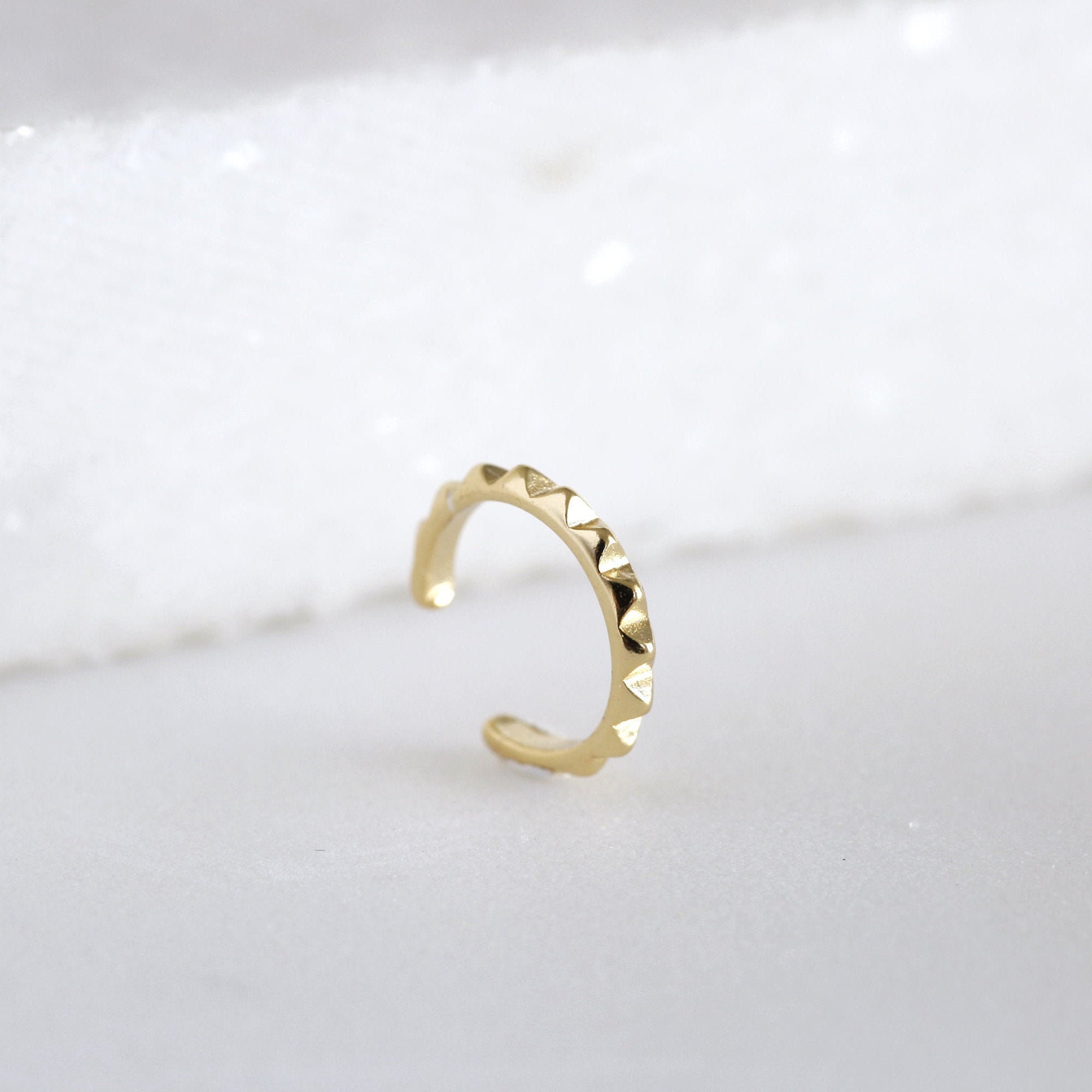 No piercing ear cuff Cartilage gold ear cuff Helix ear | Etsy