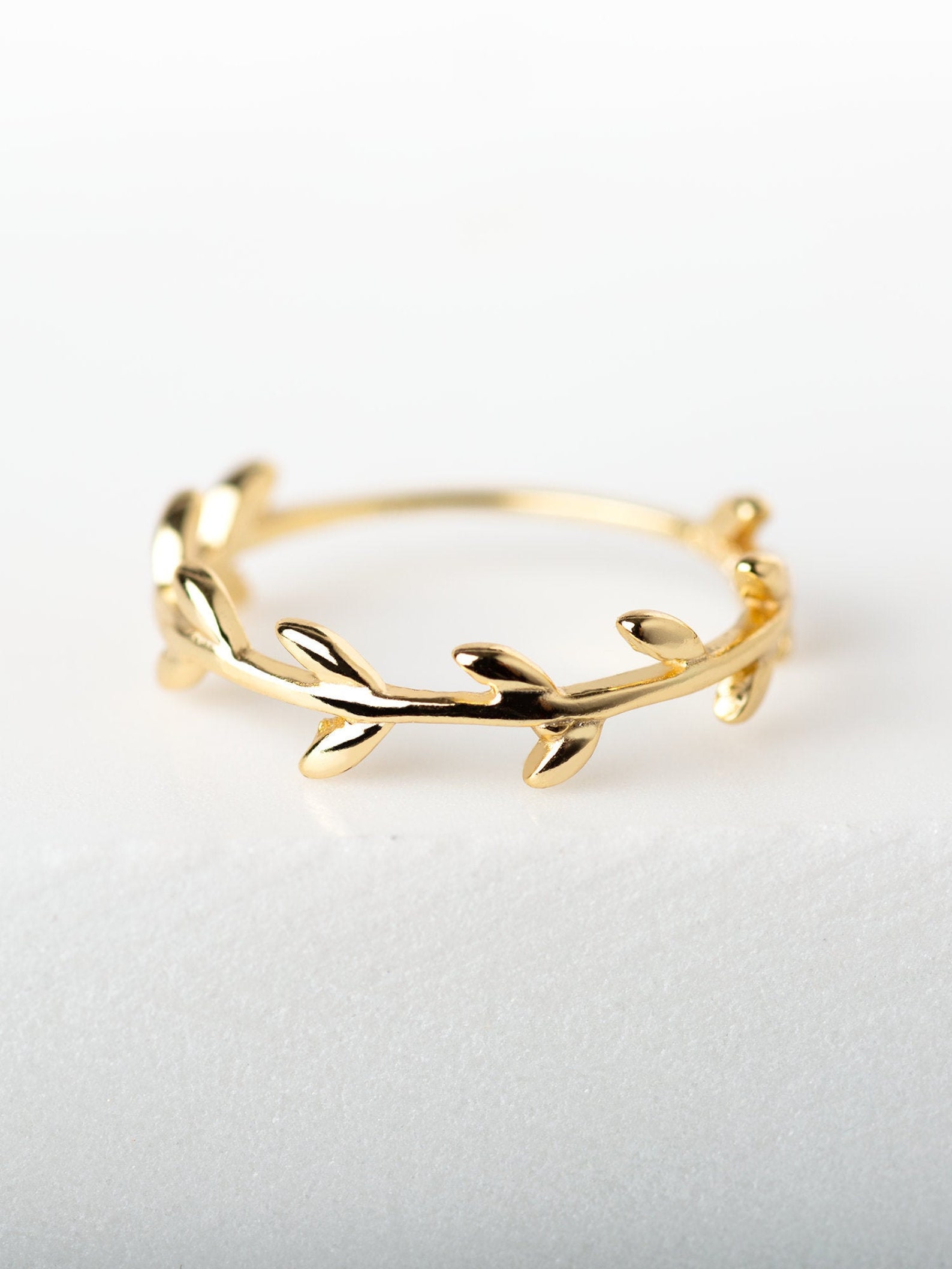 Leaves Ring - Leaf Ring - Minimalist Ring - Dainty Gold Ring - Vine ...