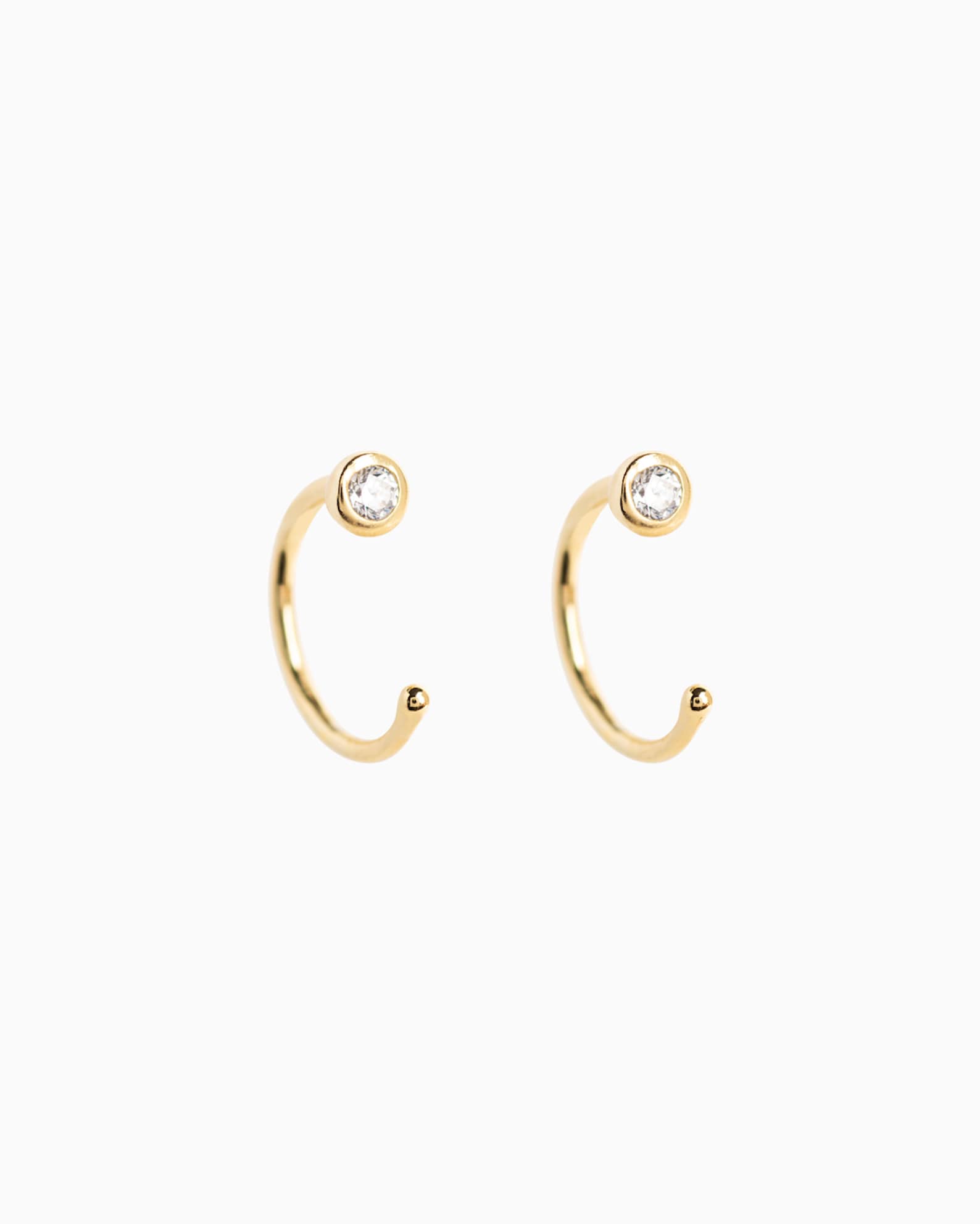 Open Hoops Gold Hug Hoops Tiny Hoops Sleep Earrings - Etsy