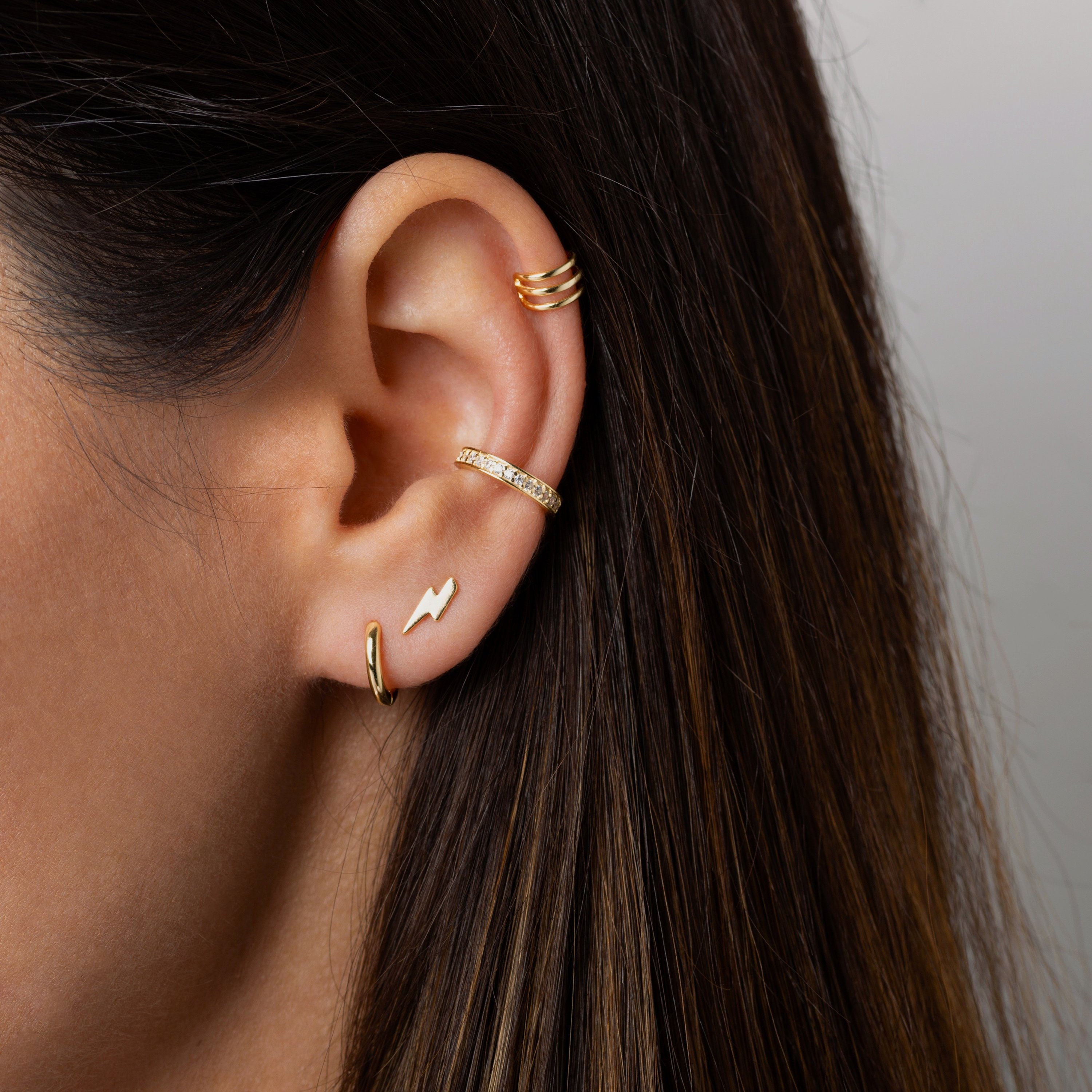 Gold Ear Cuff - Small Ear Cuff - Tiny Ear Cuff - Triple Ear Cuff ...