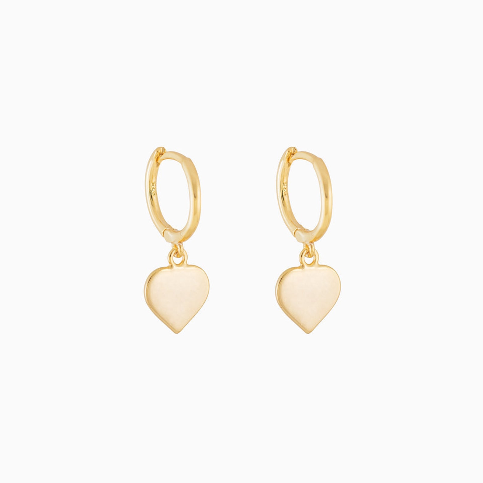 Heart Hoop Earrings Small Hoop Earrings Huggie Earrings - Etsy