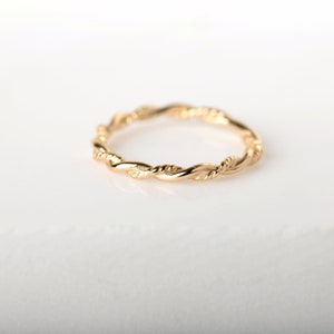 Braid Ring - Dainty Gold Ring - Stacking Ring - Minimalist Ring - Stackable Ring - Dainty Ring ...