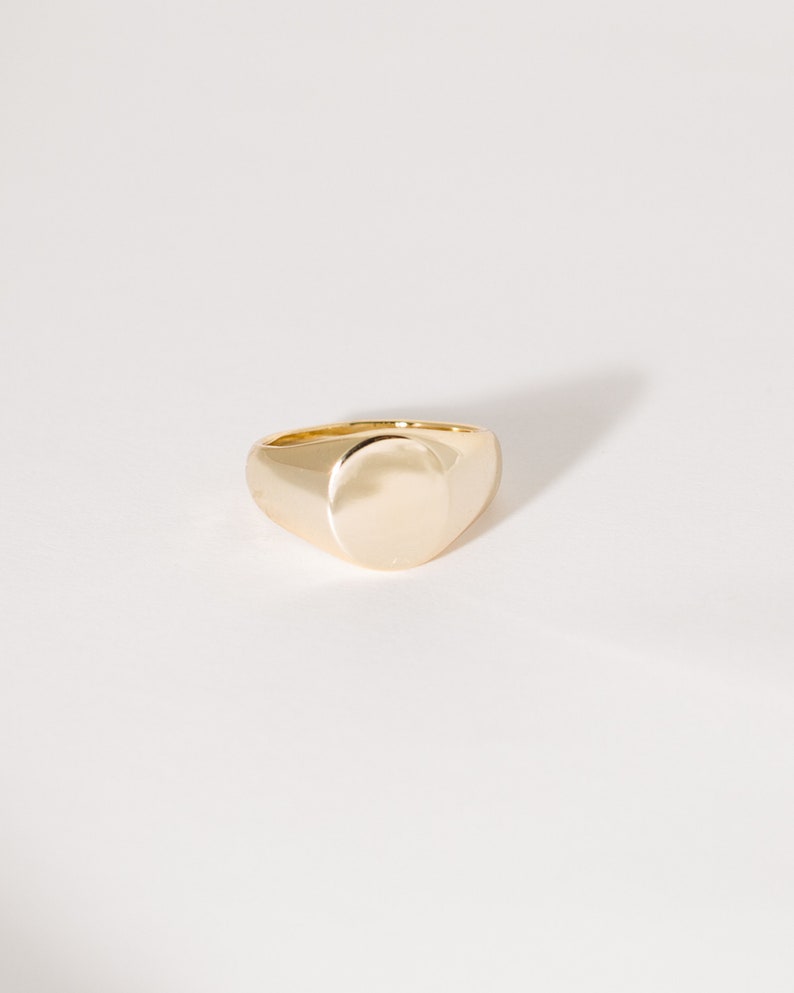 Gold Signet Ring - Signet Ring - Gold Signet - Sterling Silver - Pinky ...