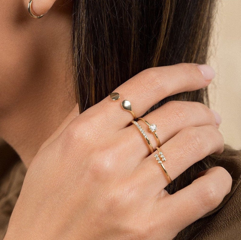 Dainty Engagement Ring Dainty Ring Sterling Silver Ring - Etsy