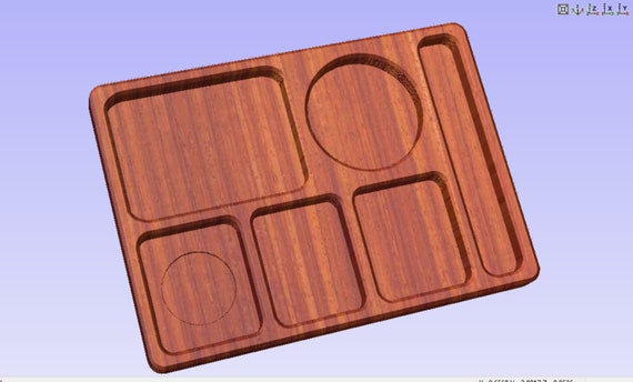 CNC Svg File for School Lunch Tray Serving Tray Includes Crv - Etsy