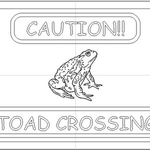 Toad Crossing Sign CNC, Laser, and Printable Digital Download ...