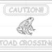 Toad Crossing Sign CNC, Laser, and Printable Digital Download ...