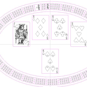 CNC Files for Cribbage Board SVG Perfect Hand, 3 Track Includes Svg ...