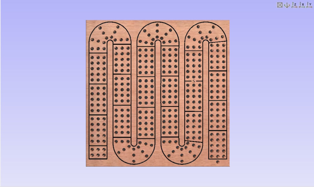 CNC Files for a Travel Cribbage Board Svg, Dxf, With Full Track and ...