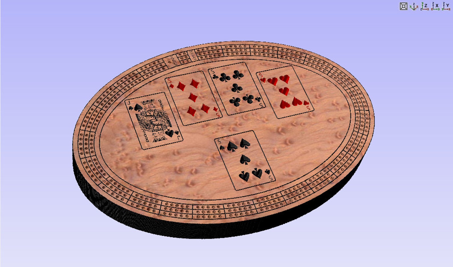 CNC Files for Cribbage Board SVG Perfect Hand, 3 Track Includes Svg ...