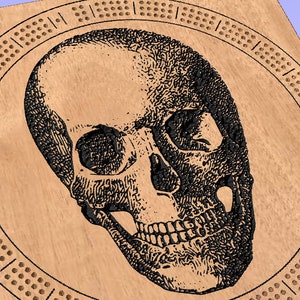 Round 3 Track Skull Cribbage Board Svg and Cnc Files Including .crv ...