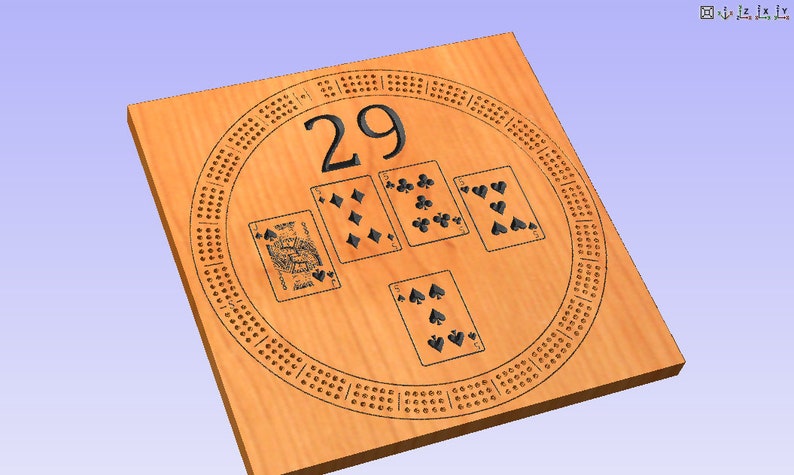 CNC Cribbage File With Gcode Perfect Hand 29 V2.0 Round 3 - Etsy