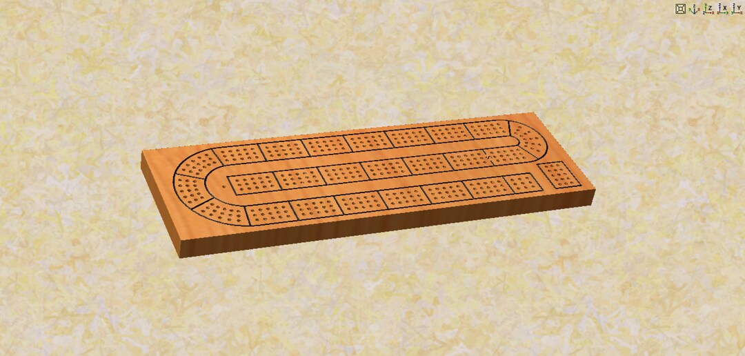 Digital CNC or Laser File for 3 Track Cribbage Board 14.5" X 4.5" .svg ...