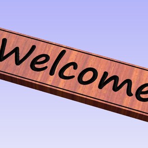 Easy Welcome Sign File Bundle Version 2.0 - With Gcode for CNC, Laser ...