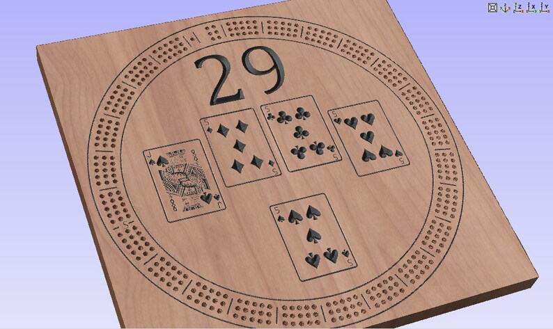 CNC SVG for Round 3 Track Cribbage Board Perfect Hand 29 - Etsy