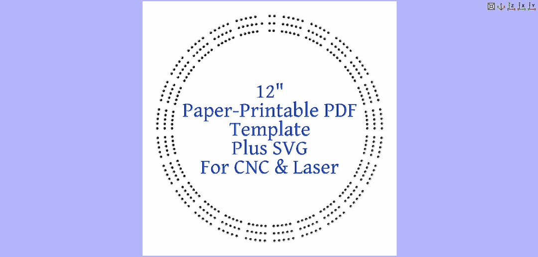 Paper Printable PDF 12" Round Cribbage Template File, Plus Svg Files ...