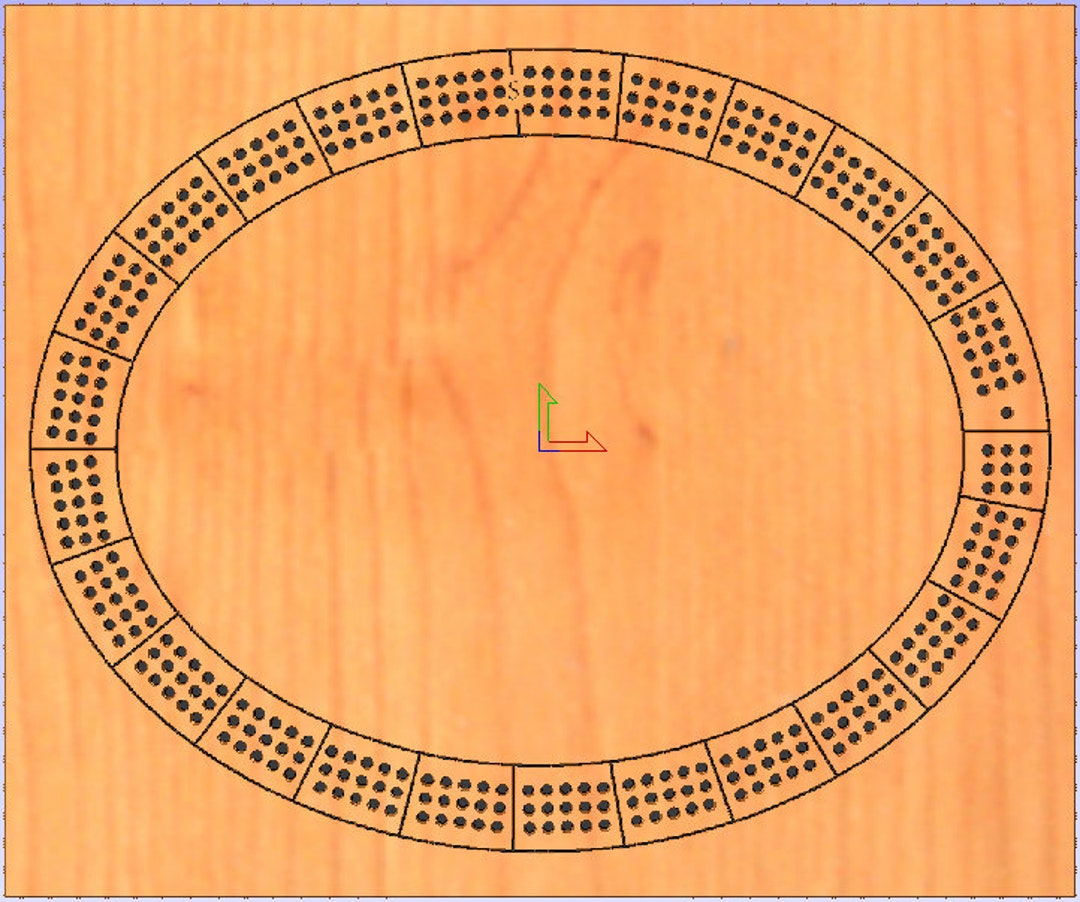 Oval Cribbage SVG DXF CNC Digital Files to Create an Oval Cribbage ...