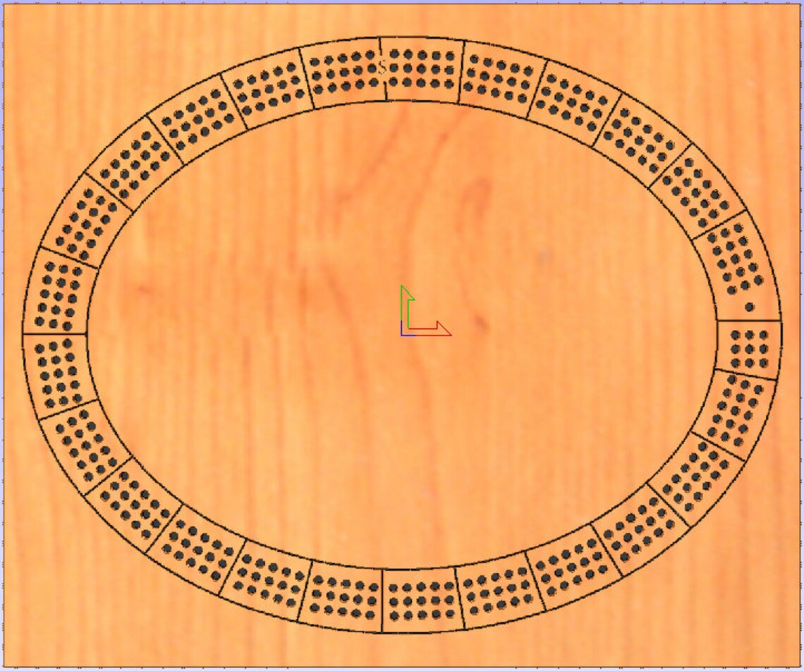 Oval Cribbage SVG DXF CNC Digital Files to Create an Oval Cribbage ...