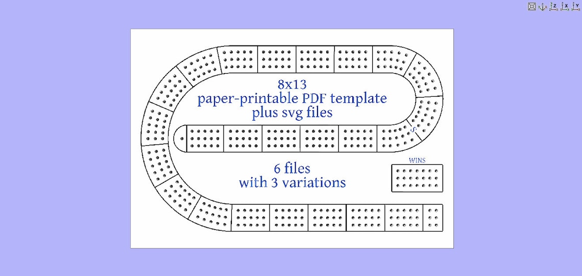Printable PDF Cribbage Template Files Including Svg Files for - Etsy