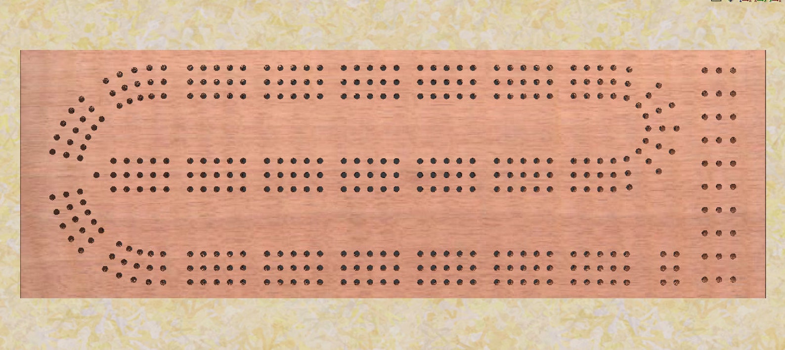 Digital Download Cribbage Board Printable PDF Template Plus - Etsy Canada