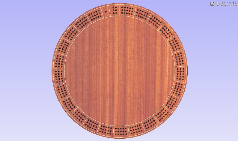 CNC and Laser SVG Files for Round 3 Track Cribbage Board, Dxf, Crv ...