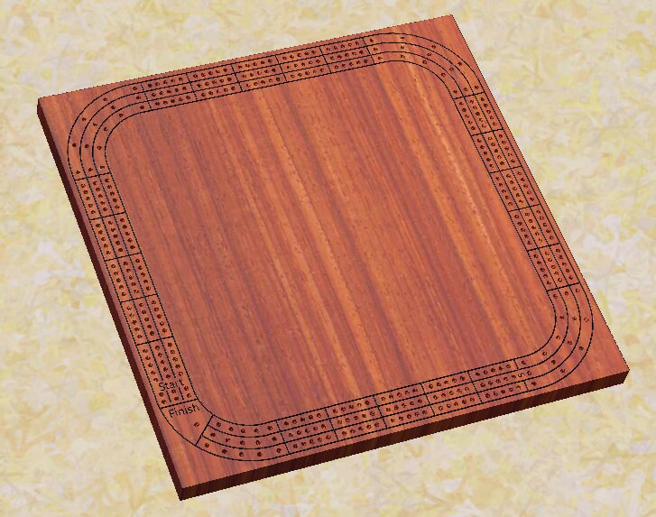 Digital Cribbage Board Download for Cnc, Laser, or Paper Template ...