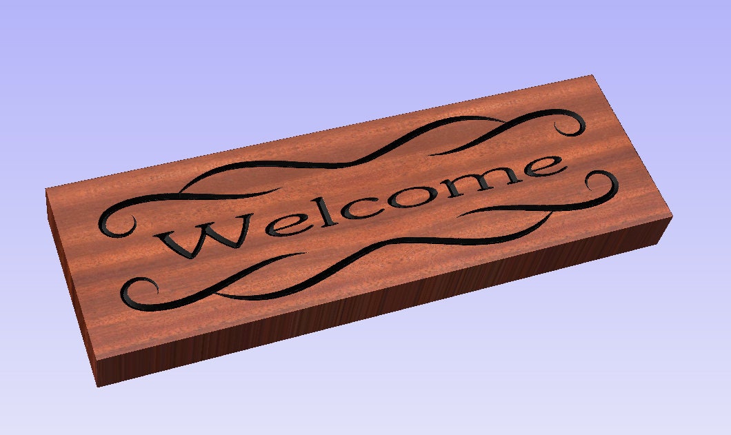 Easy Welcome Sign File Bundle With Gcode for CNC, Laser, Engraver ...